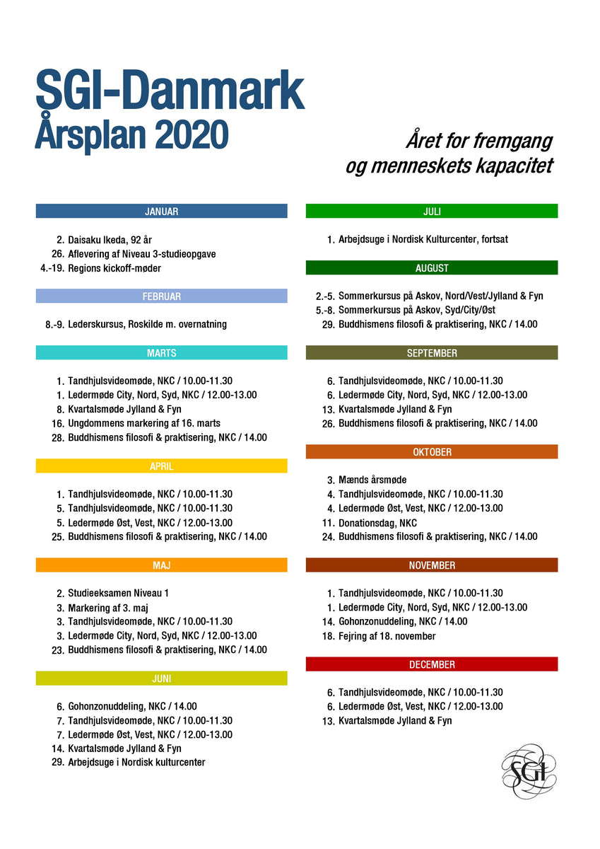 SGI-Danmark årsplan 2020