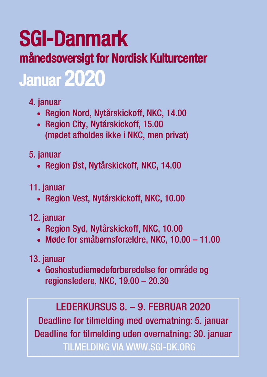 Månedsoversigt januar 2020 – SGI-Danmark